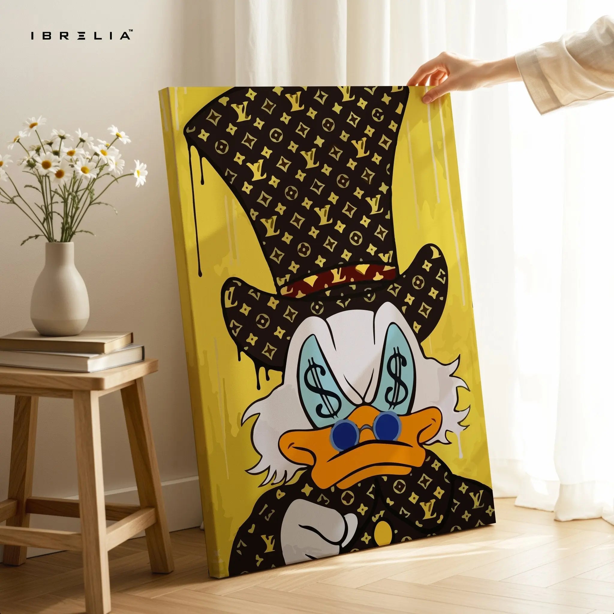 Rich Duck LV Drip – 4K Ultra Wrap Frame Wall Art in Pakistan | IBRELIA